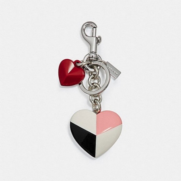 Coach | Accessories | New Coach Checker Heart Bag Charm | Poshmark